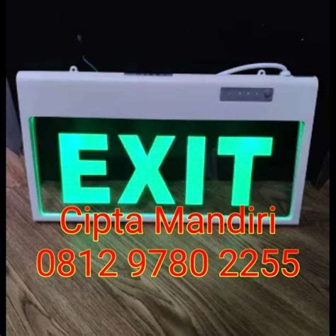 Jual Lampu Exit Led Emergency Transparan Led Hijau Sign Darurat Di Seller Gudang Lampu Jakarta