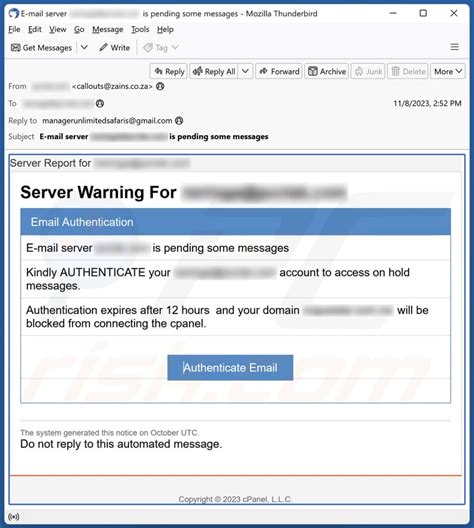 Server Warning Email Scam Removal And Recovery Steps Updated