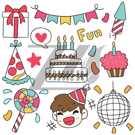 دانلود وکتور تزئینات جشن تولد دانلود رایگان فایل لایه باز، Psd، وکتور، لوگو و موکاپ