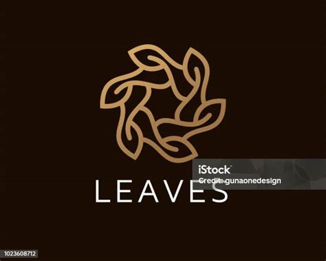 모노 그램 기호 템플릿 디자인 벡터 상징 개념 디자인 크리에이 티브 기호 아이콘 나뭇잎 개념에 대한 스톡 벡터 아트 및 기타 이미지 Istock