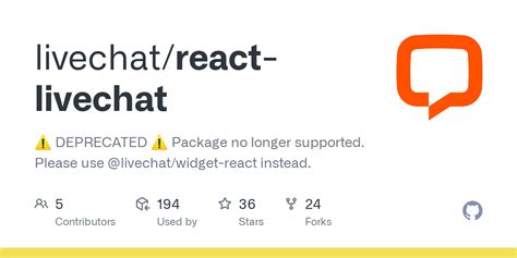 Github Livechatreact Livechat ⚠️ Deprecated ⚠️ Package No Longer Supported Please Use