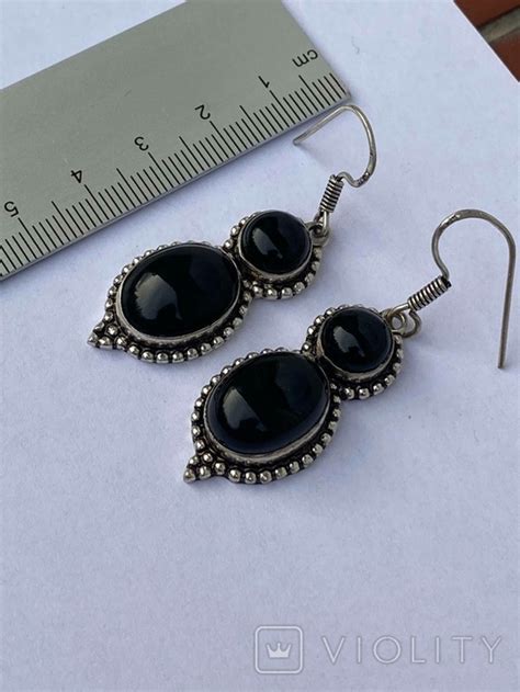 Вінтажні сережки срібло 114264608 купить на Violity