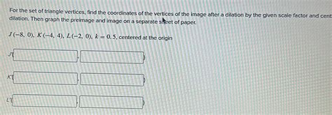 solved for the set of triangle vertices find the coordinates of the