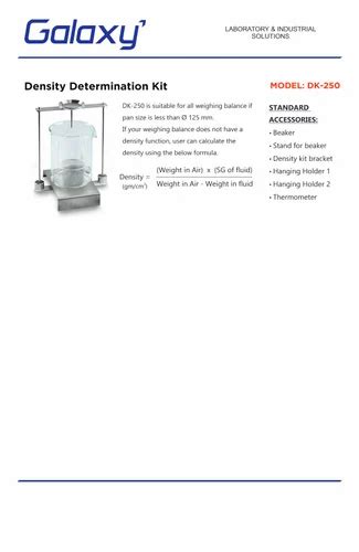 Density Kit At ₹ 10500 Piece In New Delhi Id 2853933132397