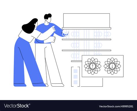 Quantum Computing Isolated Cartoon Royalty Free Vector Image