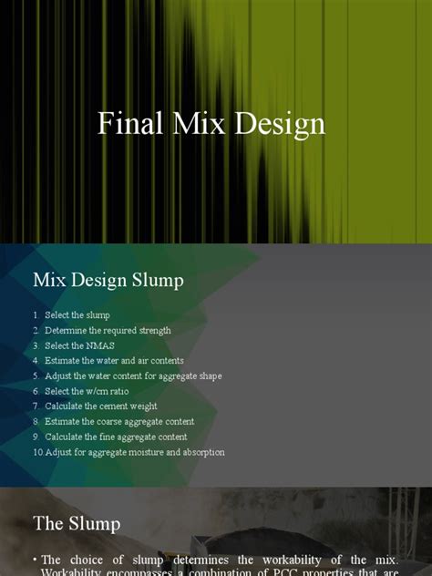 Mix Design Estimation Pdf Concrete Cement