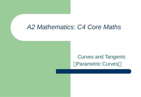 PPTX C4 Parametric Curves Lesson DOKUMEN TIPS