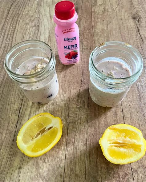 Lemon Berry Overnight Oats With Kefir High Protein Moderately Messy Rd