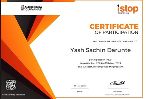 java internship learning growth coding iitguwahati alcheringa