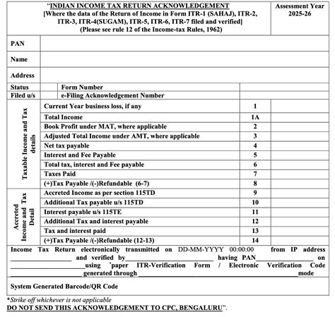 CBDT Notifies New ITR V And ITR Acknowledgement Forms For AY 2025 26