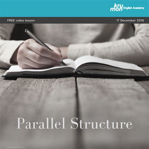 Parallel Structure คืออะไร Krumon English Academy Kru