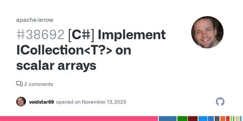 C Implement Icollection On Scalar Arrays · Issue 38692 · Apache