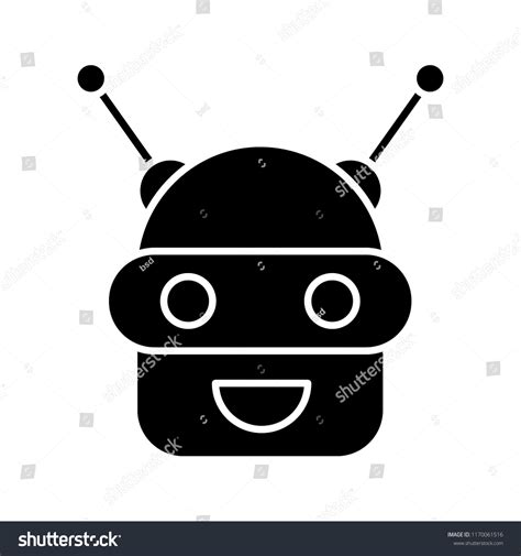 Chatbot Glyph Icon Silhouette Symbol Talkbot เวกเตอร์สต็อก ปลอดค่าลิขสิทธิ์ 1170061516