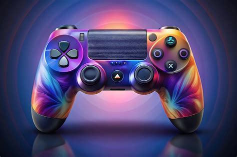 A Mockup Of A Gaming Controller With Custom Branding Set Against A Sleek Backdrop Premium Ai