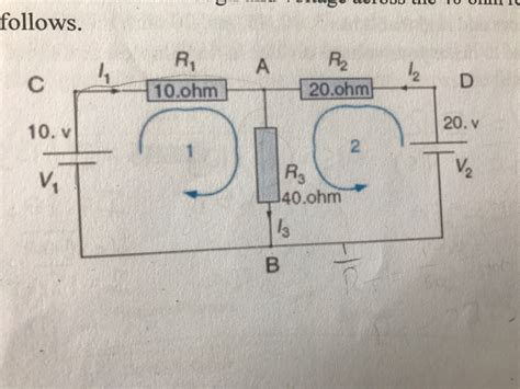 Solved Find The Current Through And Voltage Across The 40