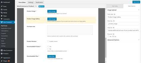 Upload Products To Woocommerce Using WP User Frontend PRO WeDevs