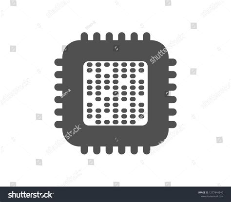 Cpu Processor Icon Computer Component Sign Stock Vector Royalty Free