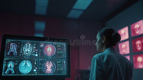 Ai Technology Laboratory Machine Big Display Stock Illustration Illustration Of Electronics