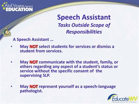 PPT TRAINING MODULE SPEECH LANGUAGE PATHOLOGY ASSISTANTS SLPA Roles And Responsibilities