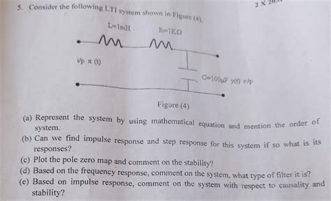 solved 5 consider the following lti system shown in fi a