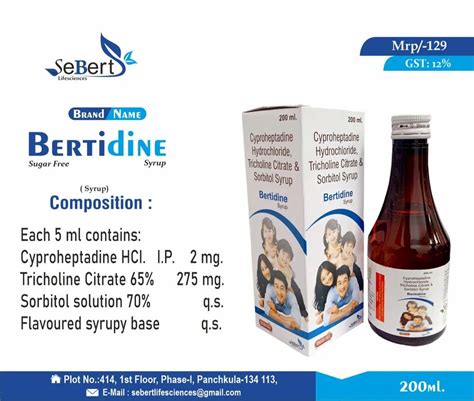 Cyproheptadine Syrups At Rs 139 Bottle Allopathic Medicines In