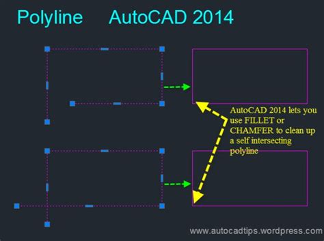 autocad 2014 self intersecting polylines autocad tips