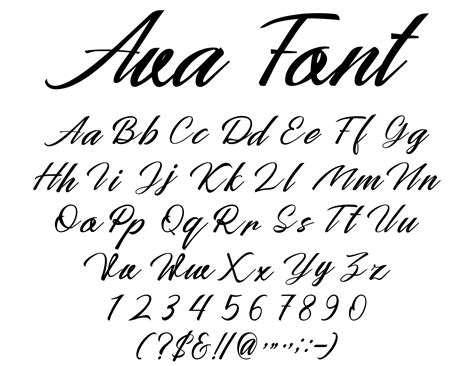 Ava Font Svg Handwritten Font In 2024 Lettering Alphabet Tattoo