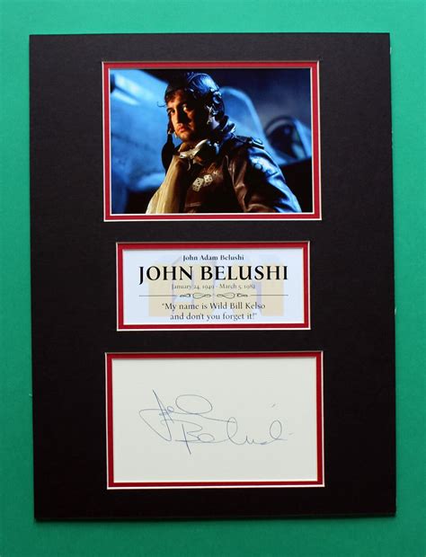 John Belushi Autograph Display Unique Artwork 1941 Wild Bill Kelso Etsy
