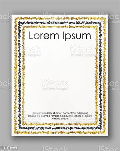 금색 검은색 은색 색종이 반짝임 반짝이는 프레임 흰색 배경에 텍스트를 위한 공간이 있는 포스터 벡터 그림입니다 배너 디자인 로고