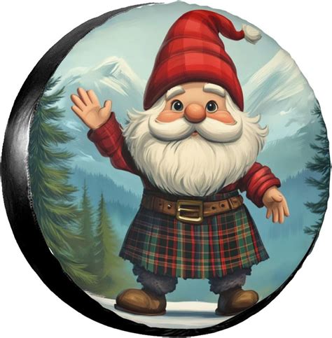 Pisonic Moutain Gnome Spare Tire Cover Weatherproof Universal Wheel