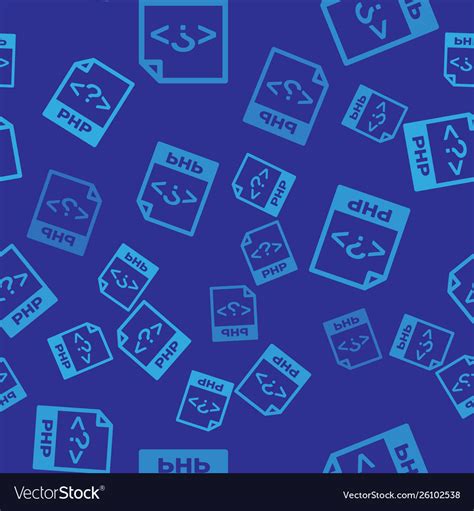 blue php file document icon download php button vector image