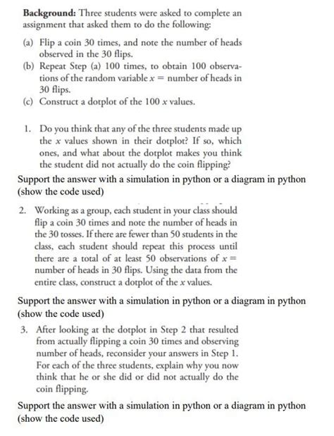 Solved Background Three Students Were Asked To Complete An Chegg