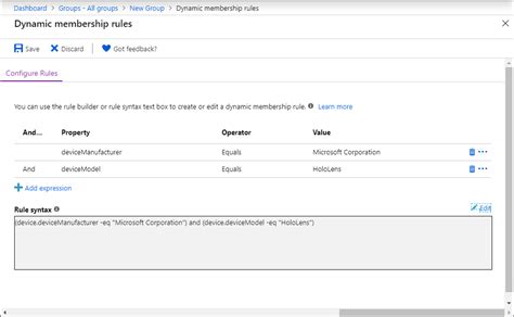 How Can I Create Dynamic Groups For Different Hololens Devices In