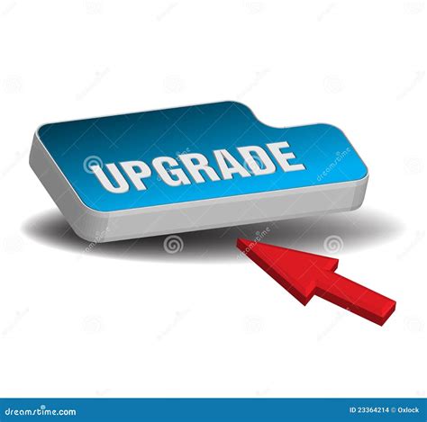 Blue Upgrade Button Stock Vector Illustration Of Keyboard 23364214