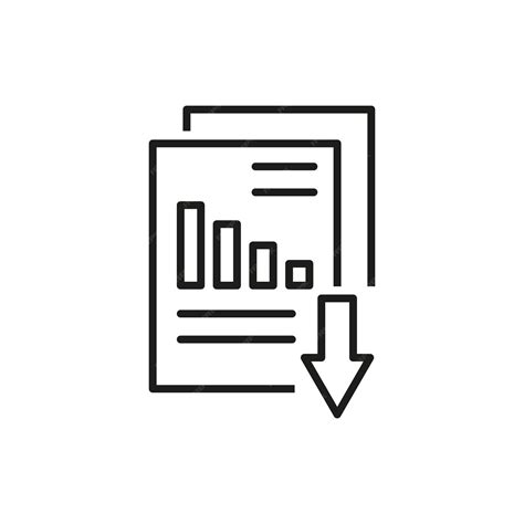 Premium Vector Diagram Decrease Icon Vector Illustration Document Icon On Isolated Background