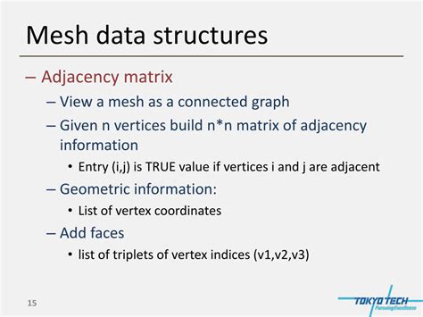 Ppt Geometric Modeling Using Polygonal Meshes Lecture 2 Mesh Data Structures Powerpoint