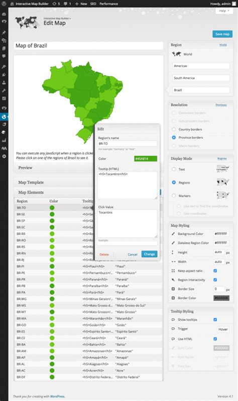 Hide Regions Interactive Map Builder