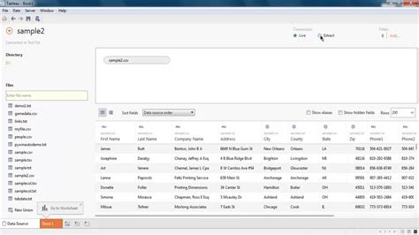 Tableau Desktop Import Csv Data Youtube