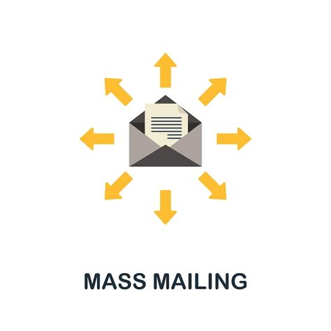 Premium Vector Mass Mailing Flat Icon Simple Sign From Crowdfunding Collection Creative Mass
