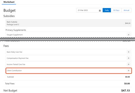 Add A Client Contribution To An Hcp Clients Budget Lumary