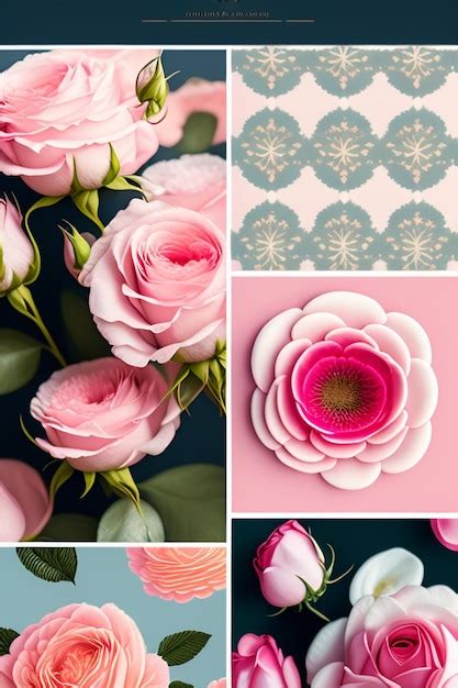 Premium Ai Image Rose Pattern Solid Background Svg Hyper Detailed Simple Smooth And Clean