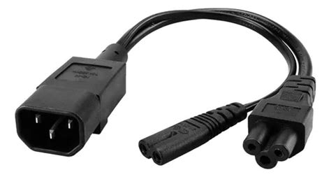Black Iec320 C14 To C7 C5 Splitter Extension 1 To 2 Pdu Mercadolibre