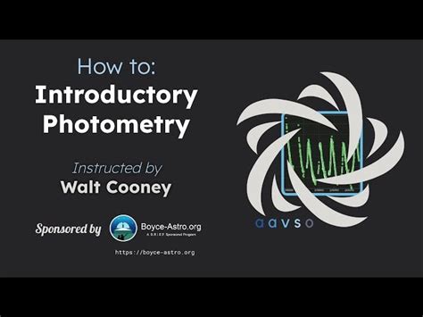 Free Video Introductory Photometry Techniques And Best Practices For Astronomical