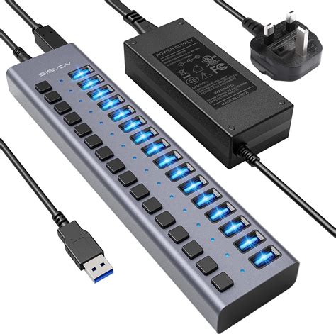 Amazon Com W Powered Usb Hub Acasis Ports Usb Data Port Aluminum Housing