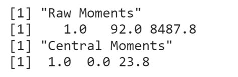 How To Compute Raw And Central Moments Using R Geeksforgeeks