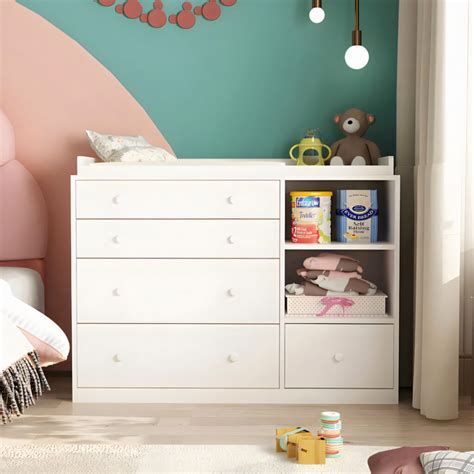 Cómoda Cambiador Para Bebé Amore 5 Cajones Huk