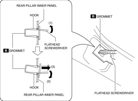 Mazda 3 Service Manual C Pillar Trim Removal Installation Body Interior