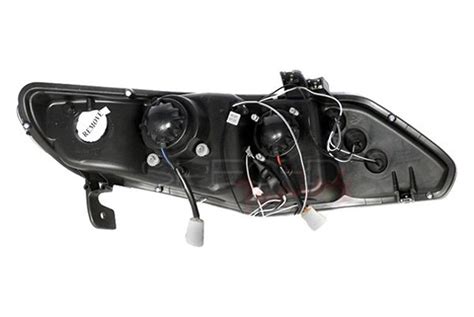 Spec D 06 08 Honda Civic 4dr Halo Projector Headlights Chrome