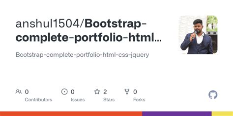 Github Anshul1504bootstrap Complete Portfolio Html Css Jquery