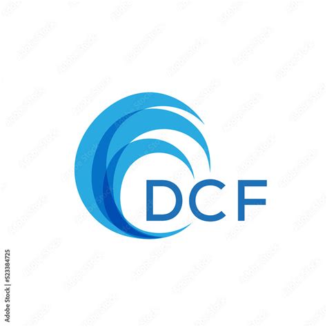 Dcf Letter Logo Dcf Blue Image On White Background Dcf Monogram Logo